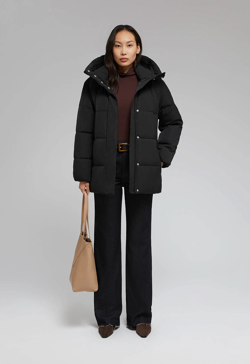 Утепленная куртка с капюшоном, цвет Черный (арт: FAF11044 200) - купить ...